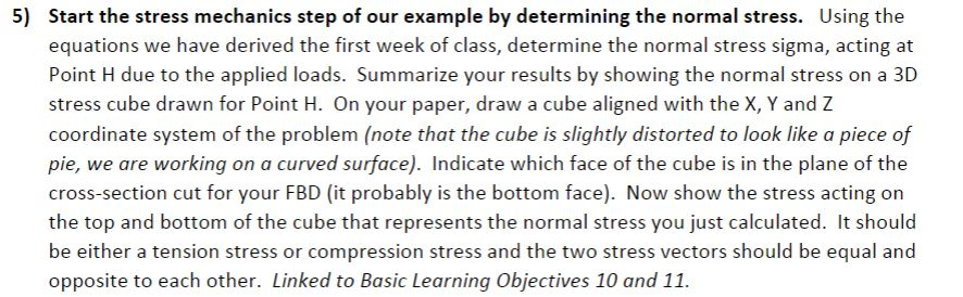 5) Start the stress mechanics step of our example by | Chegg.com