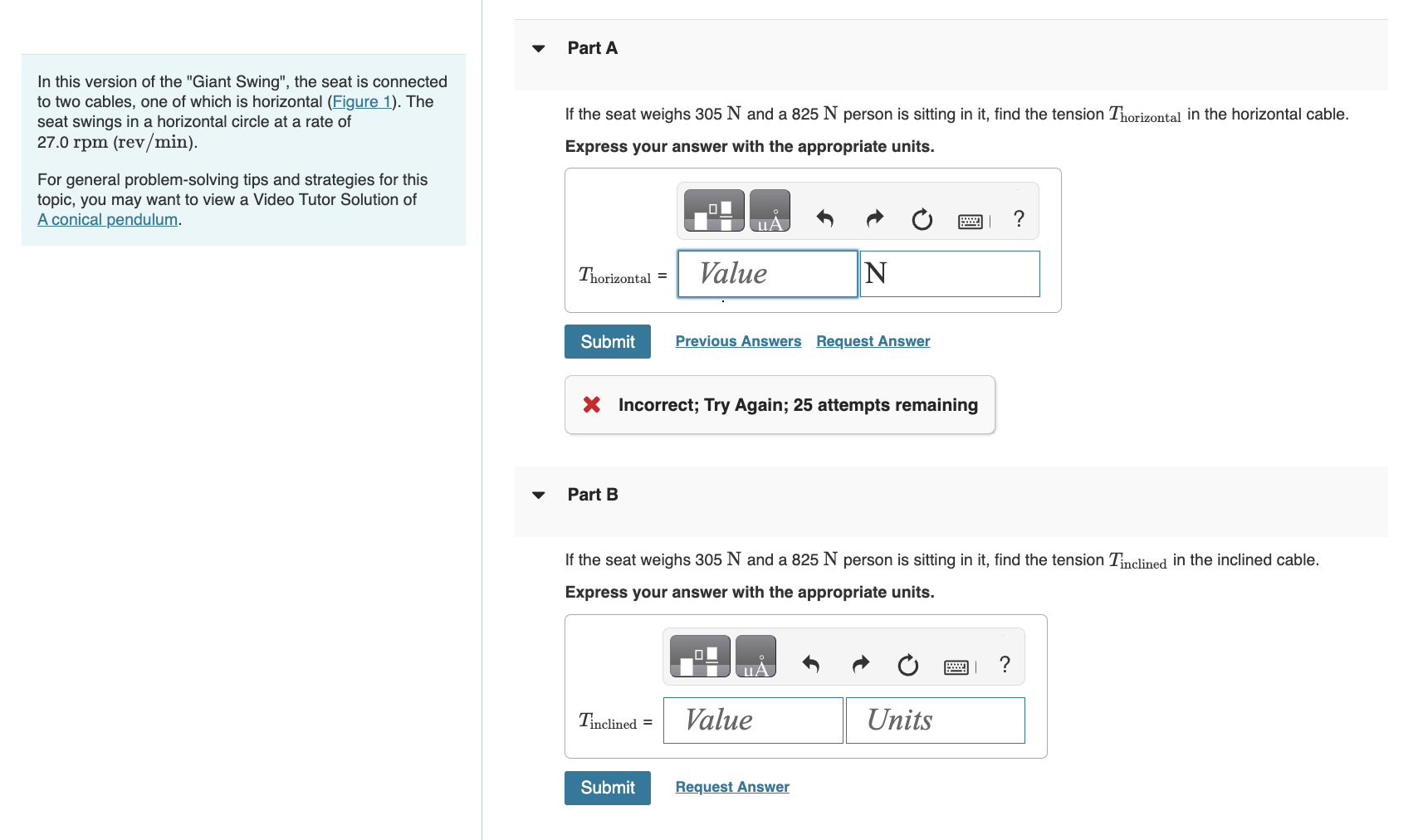 Solved In this version of the "Giant Swing", the seat is | Chegg.com