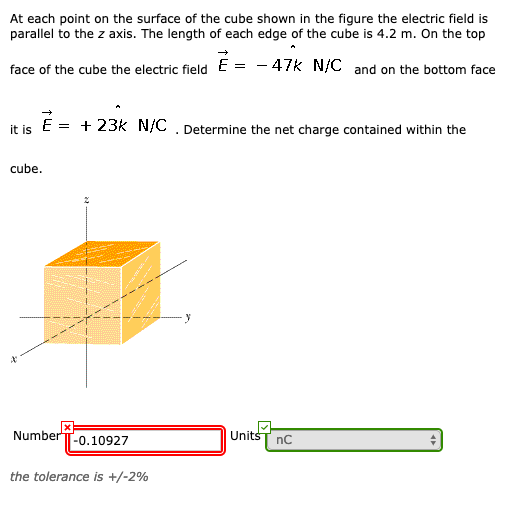 Solved At each point on the surface of the cube shown in the | Chegg.com
