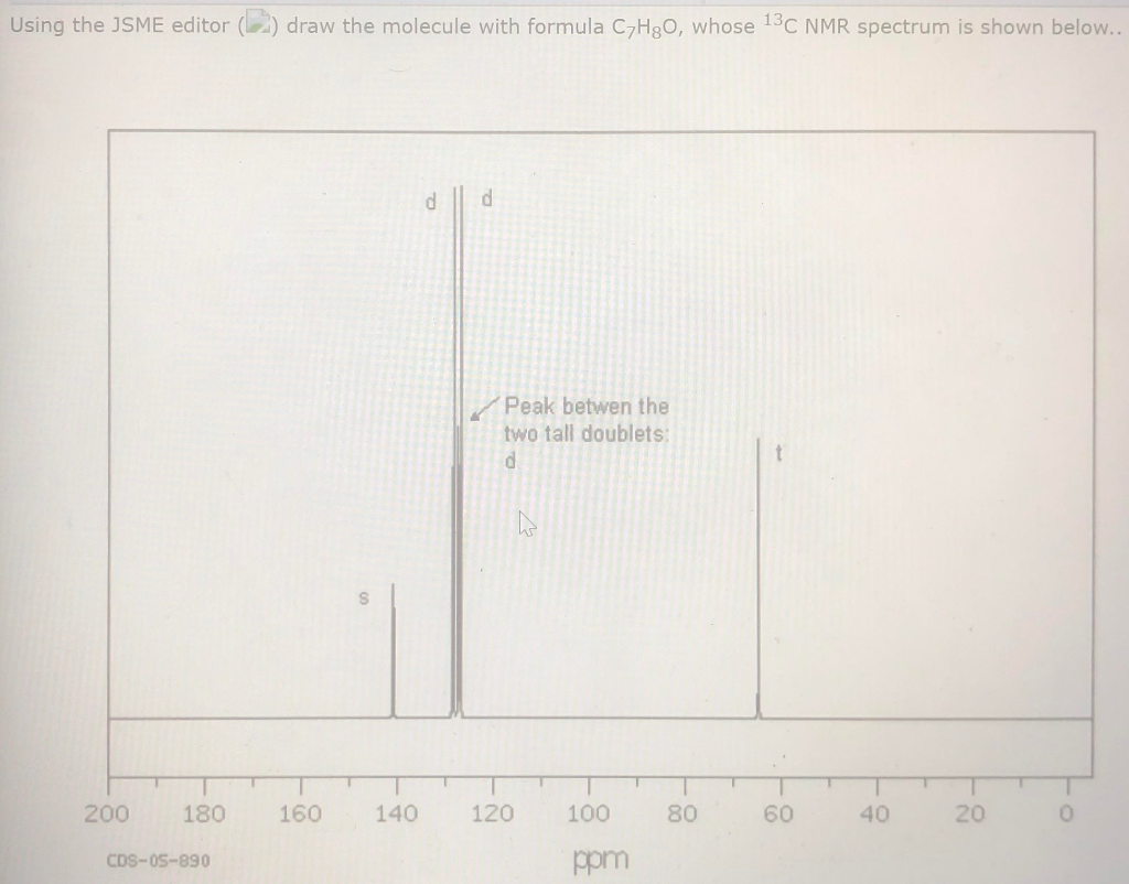 Solved Using the JSME editor (2) draw the molecule with | Chegg.com