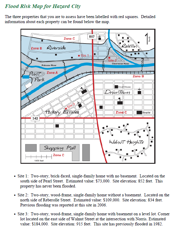Solved Introduction Flood risk maps have been prepared for | Chegg.com