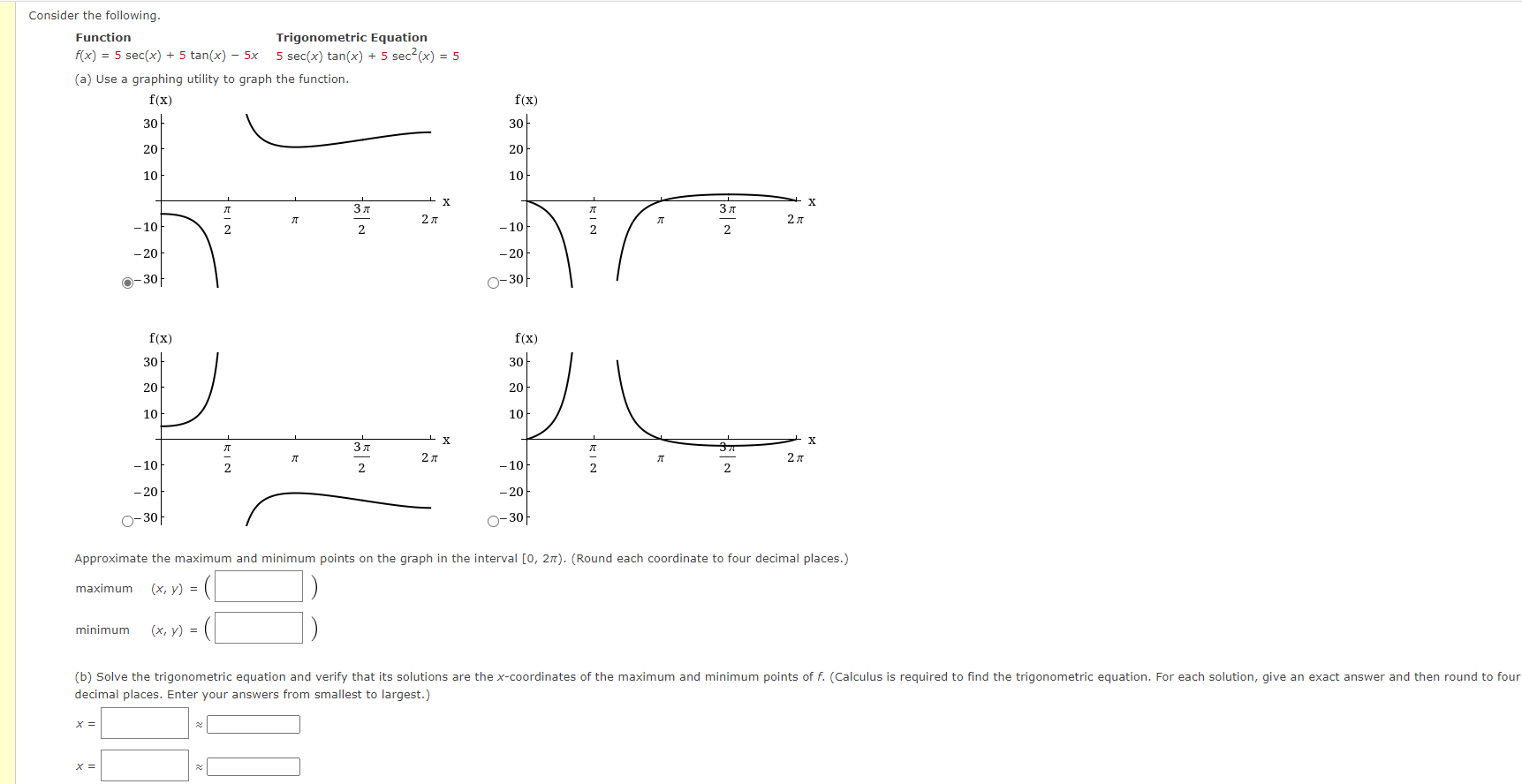 Solved Function Trigonometric Equation | Chegg.com