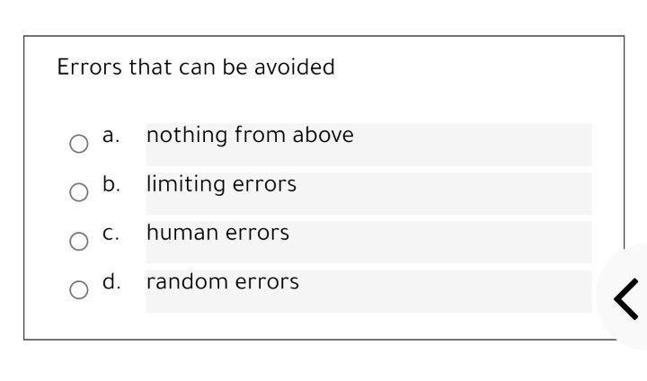 Solved Errors That Can Be Avoided Nothing From Above Ob 