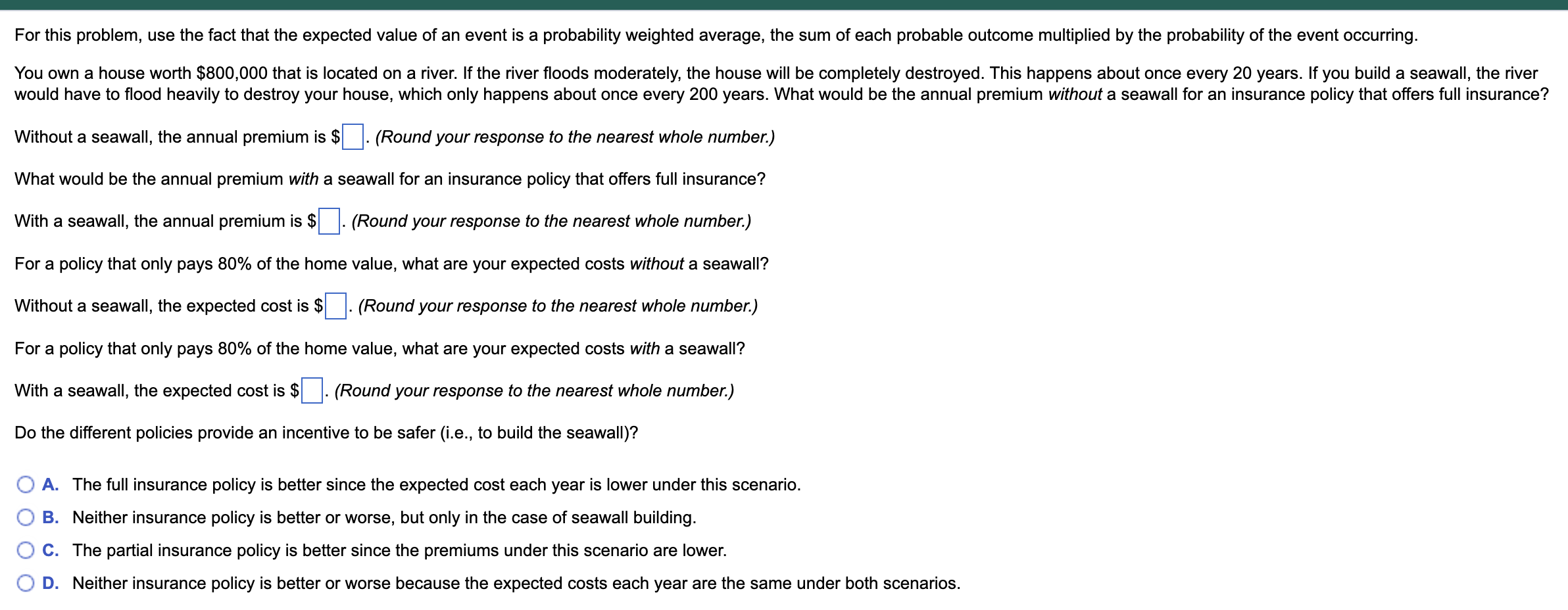 Solved For this problem, use the fact that the expected | Chegg.com