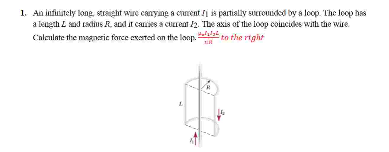 Solved An ﻿infinitely long, straight wire carrying a current | Chegg.com