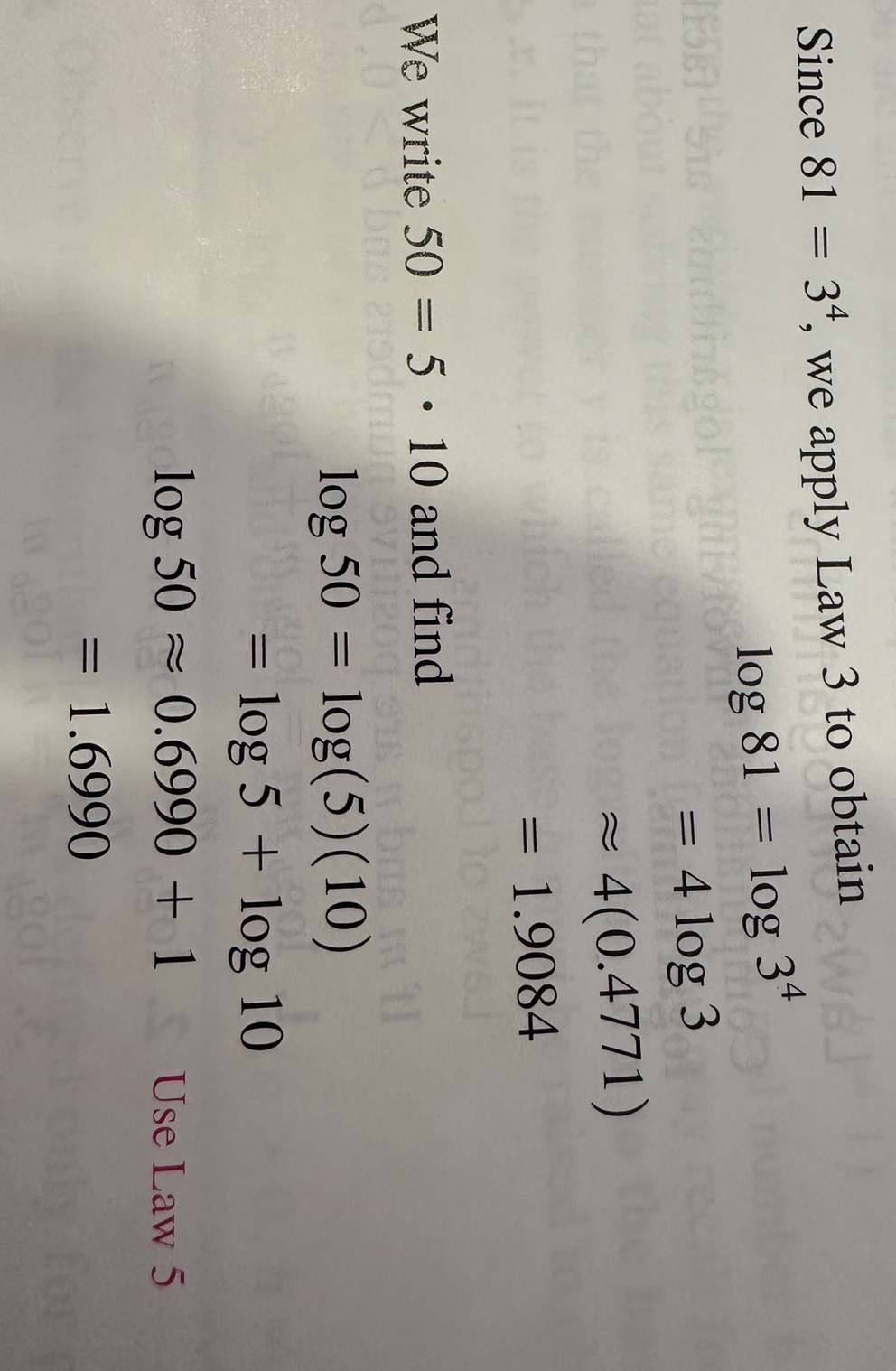 Solved Show how to solve “log 48” step by step. Please see | Chegg.com