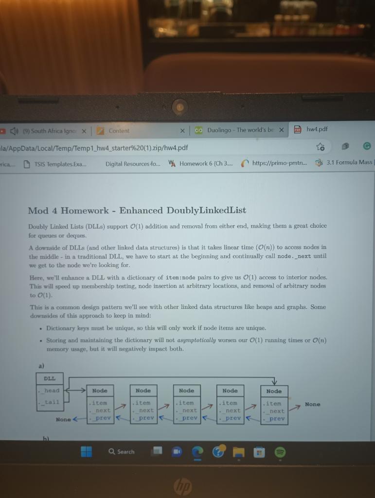 Solved Mod 4 Homework Enhanced Doublylinkedlist Doubly 