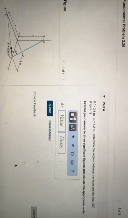 Solved Fundamental Problem 2.26 1 of 3 -Part A If I . 3 8 m | Chegg.com