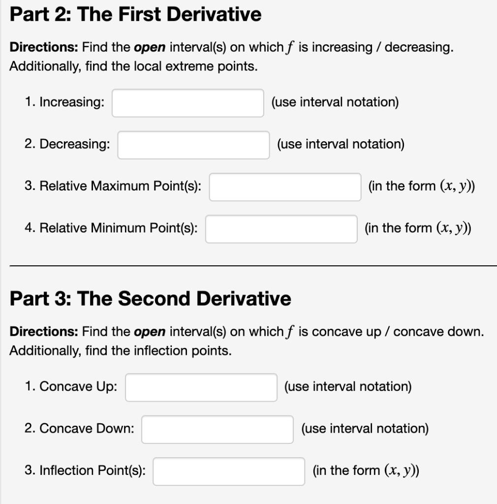 Solved Use The Function F X Below To Answer The Following