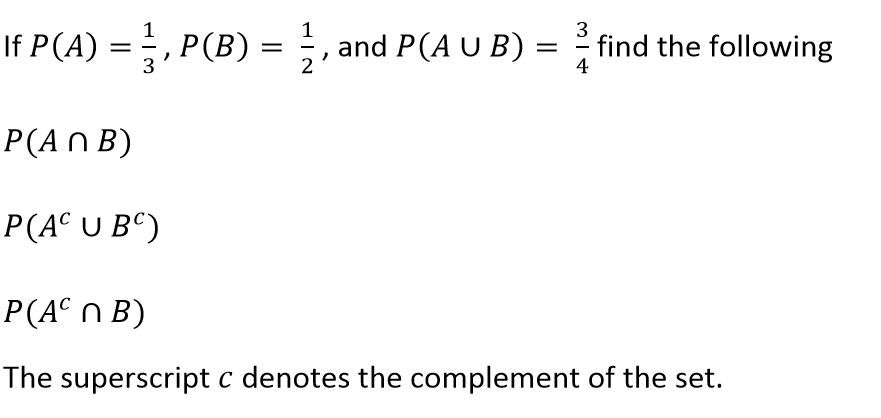 Solved lf P(A) = (B) = , and P(AUB) = 3 find the following 2 | Chegg.com