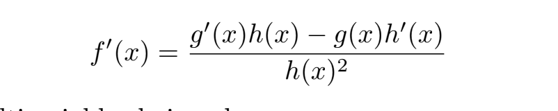Solved 69.) The single variable quotient rule says that if | Chegg.com
