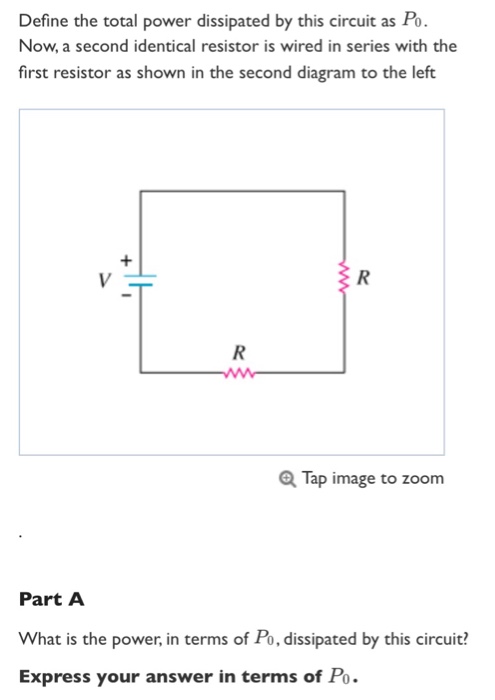 Solved Power Dissipation in Resistive Circuit Conceptual | Chegg.com