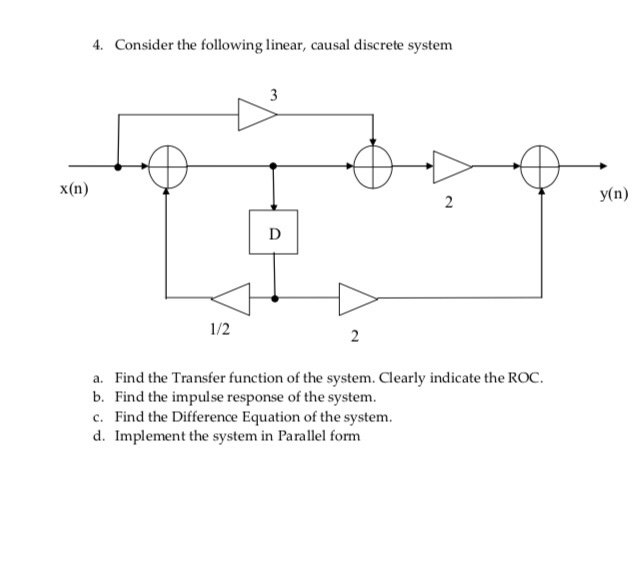 Solved 4 Consider The Following Linear Causal Discrete