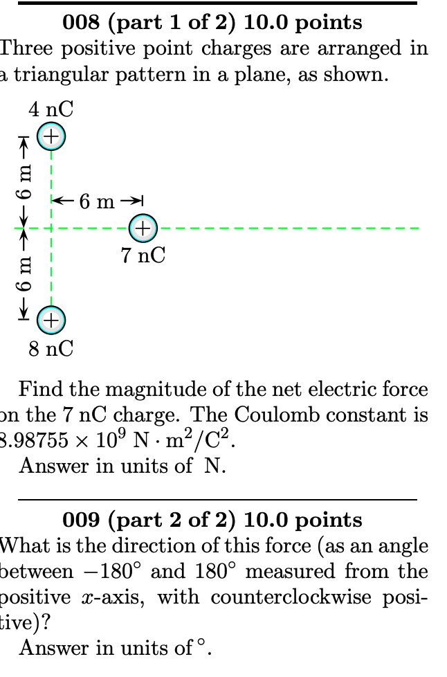 Solved Three positive point charges are arranged in a | Chegg.com
