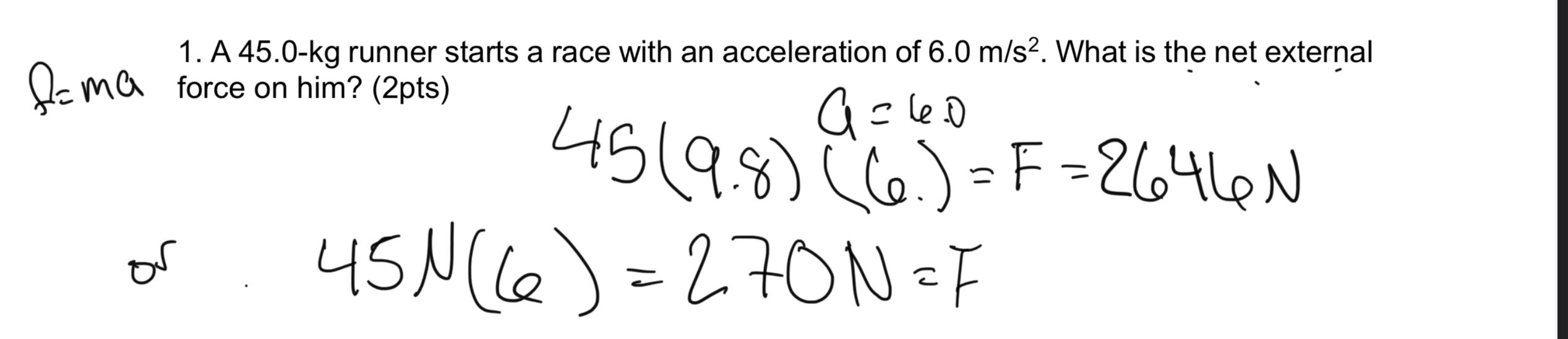 Solved Does this problem need me to multiply by 9.8 (gravity | Chegg.com