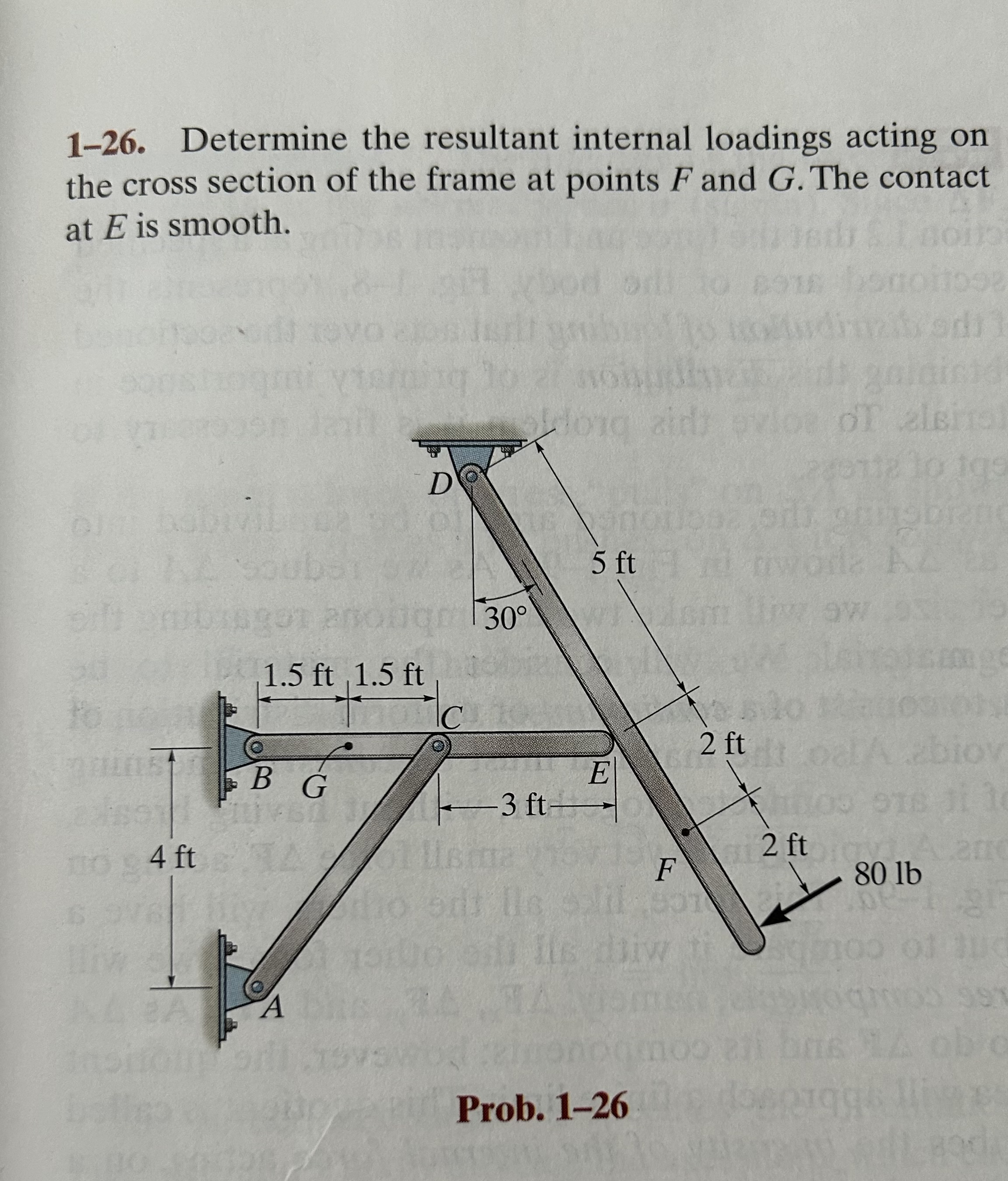 Solved 1-26. Determine the resultant internal loadings | Chegg.com