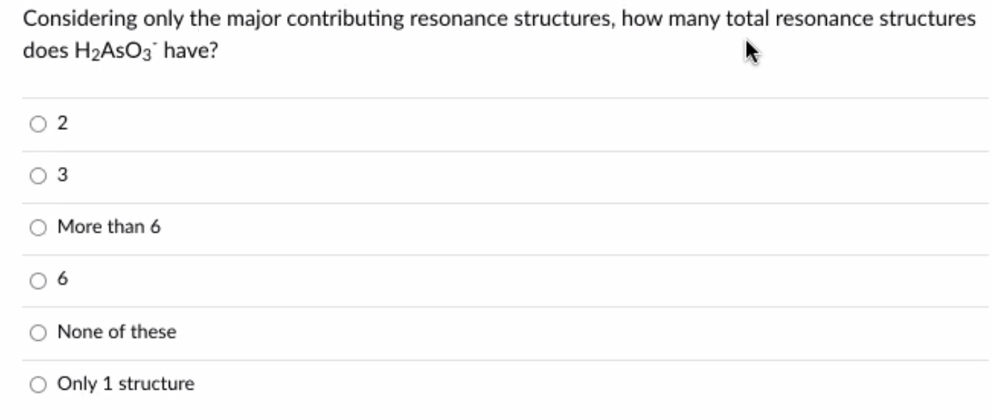 Considering only the major contributing resonance | Chegg.com