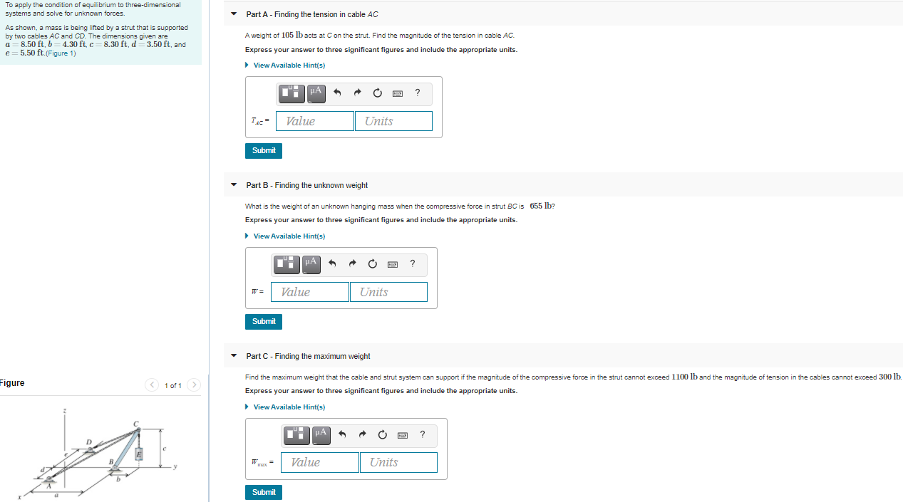 Solved To apply the condition of equilibrium to | Chegg.com