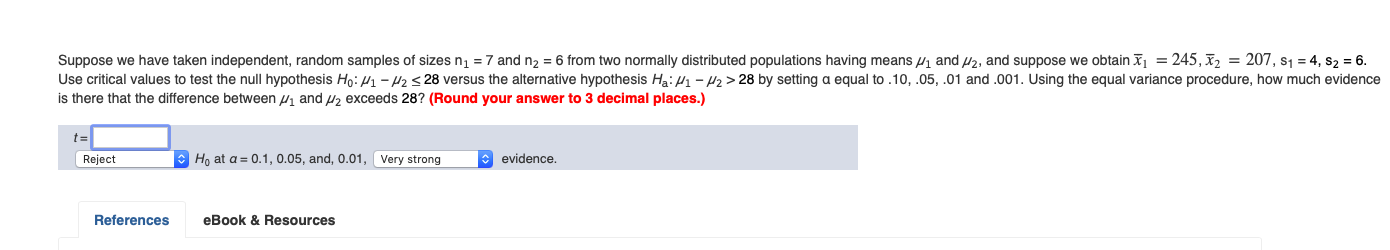 Solved Suppose we have taken independent, random samples of | Chegg.com