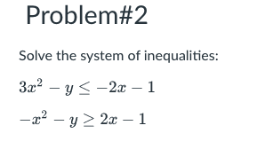 Solved Solve the system of inequalities: | Chegg.com