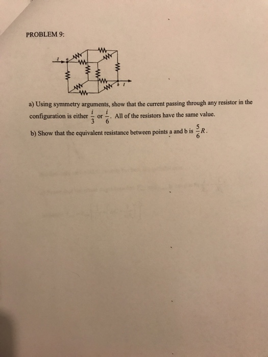 Solved PROBLEM 9: a) Using symmetry arguments, show that the | Chegg.com
