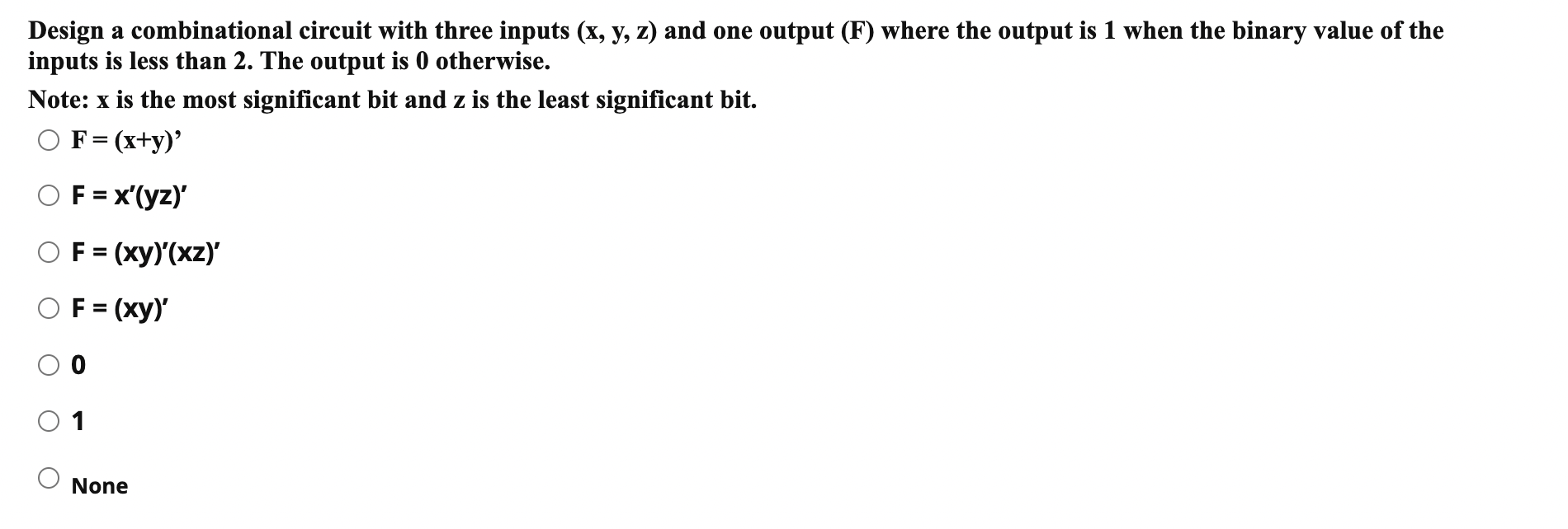 Solved Design a combinational circuit with three inputs | Chegg.com