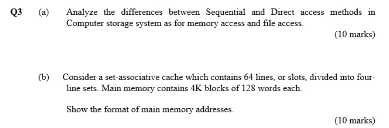 Solved Q3 (a) Analyze the differences between Sequential and | Chegg.com