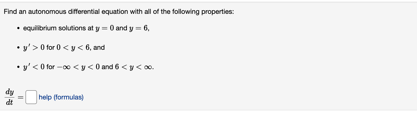 Solved Find an autonomous differential equation with all of | Chegg.com