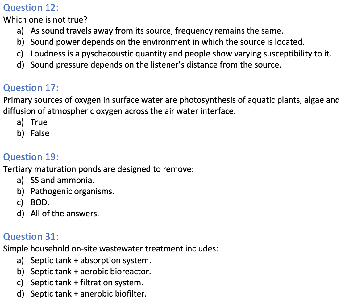 Solved Question 12: Which one is not true? a) As sound | Chegg.com