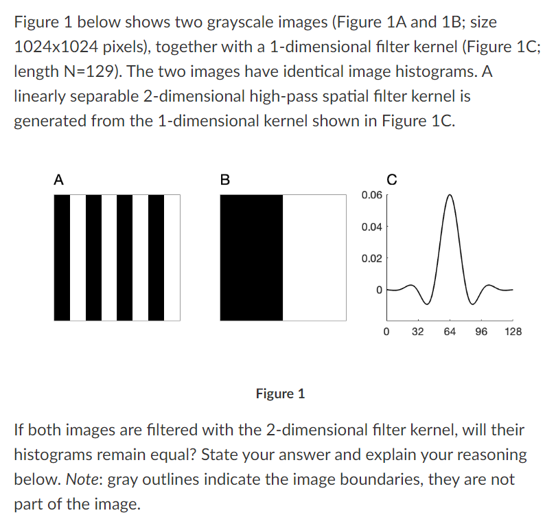 Solved Figure 1If both images are filtered with the | Chegg.com