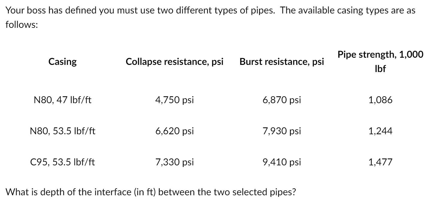 Solved Your boss has defined you must use two different | Chegg.com