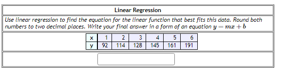 Solved Use linear regression to find the equation for the | Chegg.com