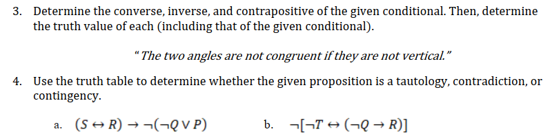 Solved Determine the converse, inverse, and contrapositive | Chegg.com