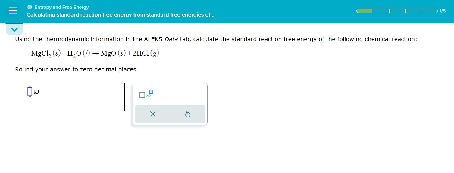 Solved Entropy and Free EnergyCalculating standard reaction | Chegg.com