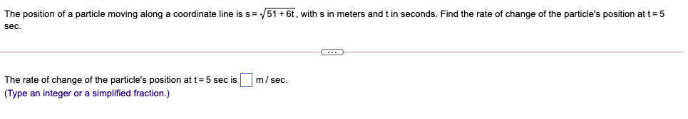 Solved The position of a particle moving along a coordinate | Chegg.com