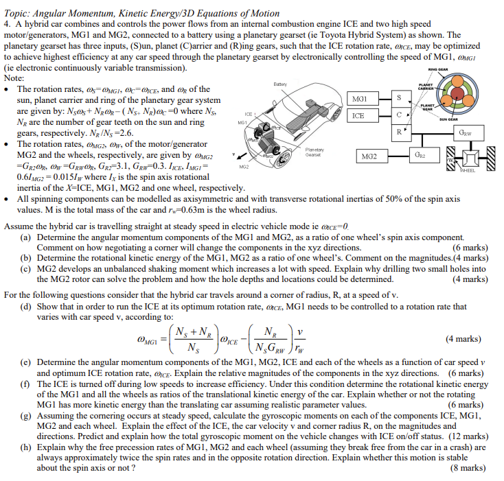 Topic: Angular Momentum, Kinetic Energy 3 D Equations | Chegg.com