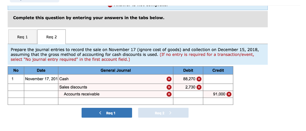 Solved Required information Exercise 7-5 Trade and cash | Chegg.com