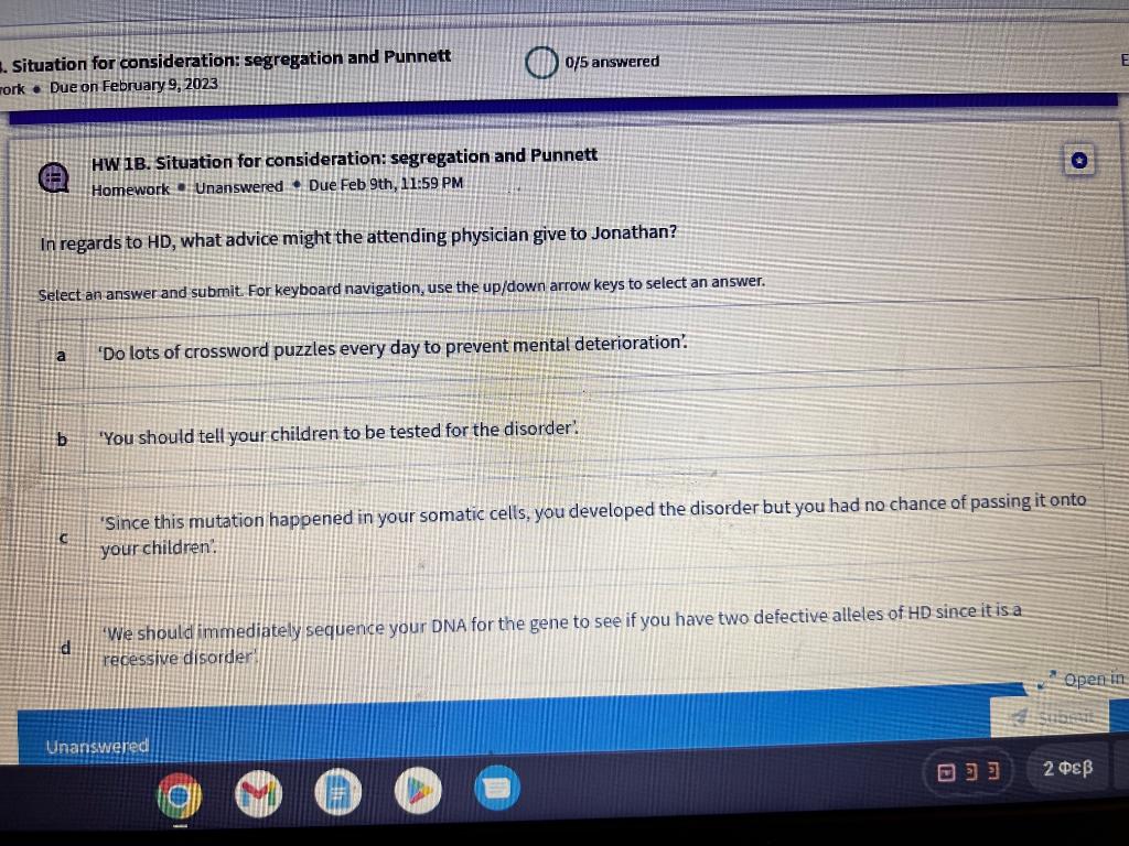 Solved HW 1B. Situation for consideration: segregation and | Chegg.com