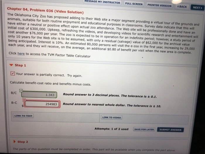 Solved MESSAGE MY INSTRUCTOR FULL SCREEN PRINTER VERSION | Chegg.com