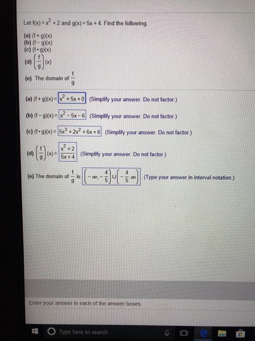 Solved Let fox) -x +2 and g(x)-5x+4. Find the following (a) | Chegg.com