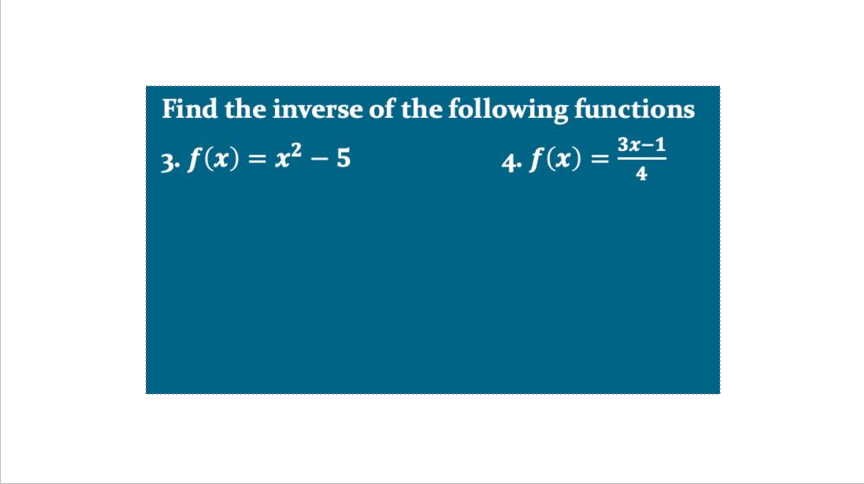 Solved Find the inverse of the following functions 3x-1 3. | Chegg.com