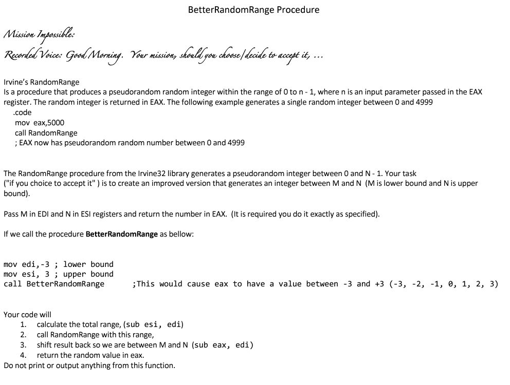 Solved Mission Impossible: Recorded Voice: Good Morning. | Chegg.com
