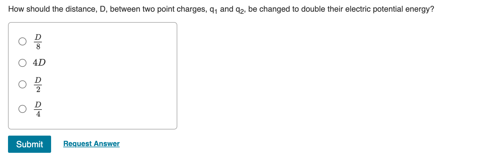 Solved How should the distance, D, between two point | Chegg.com