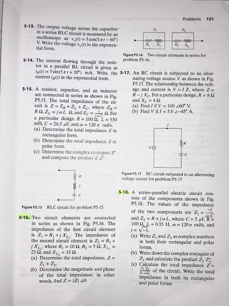 Solved 5-13. The output voltage across the capacitor in a | Chegg.com