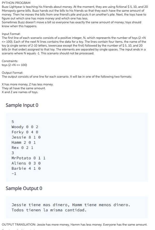Solved PYTHON PROGRAM Buzz Lightyear is teaching his friends | Chegg.com