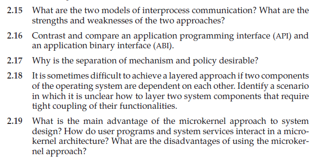 Solved 2.15 What are the two models of interprocess | Chegg.com