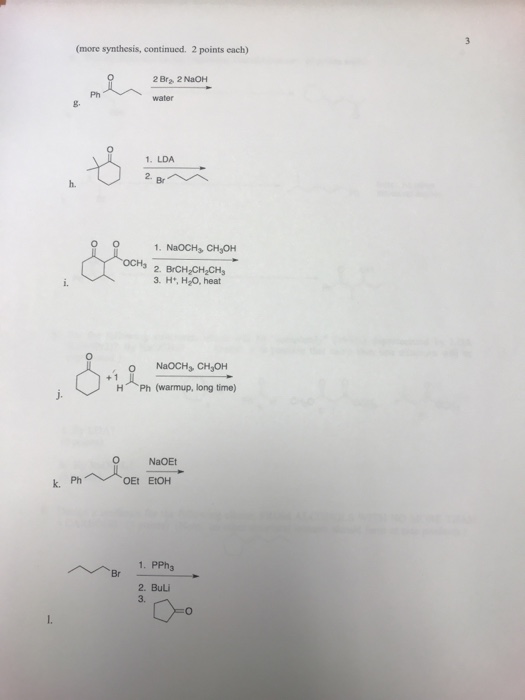 Solved (more synthesis, continued. 2 points each) 2 Bra 2 | Chegg.com