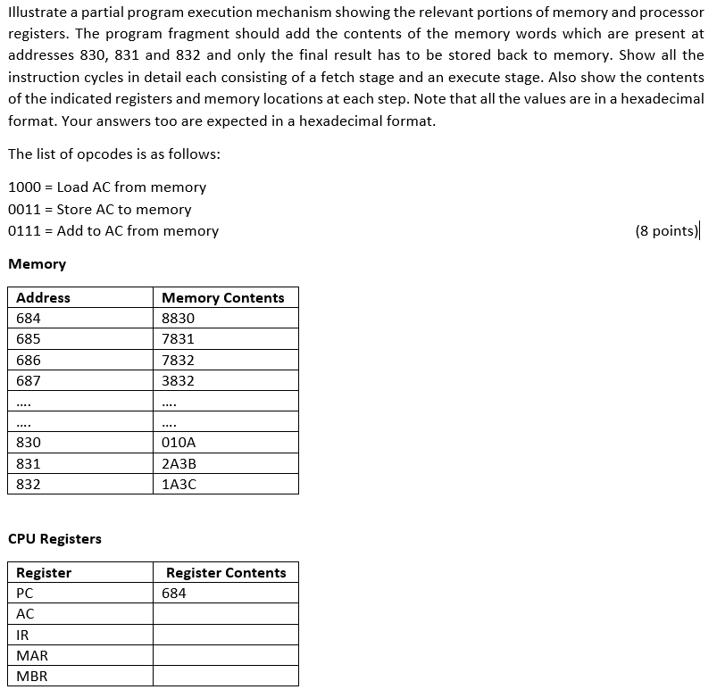 Solved Illustrate a partial program execution mechanism | Chegg.com