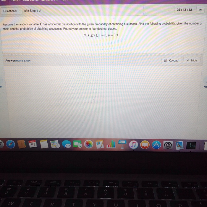 Solved Assume The Random Variable X Has A Binomial 