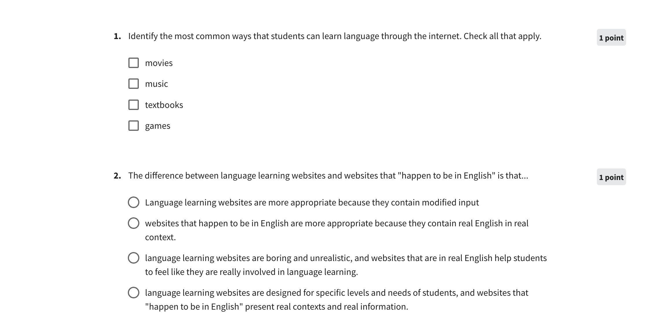 1. Which are examples of learning? (Check all that | Chegg.com